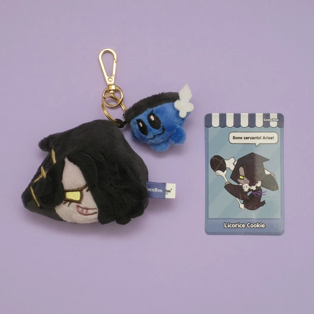 COOKIE RUN KINGDOM Official Mascot Plush Licorice Cookie Key Holder ...