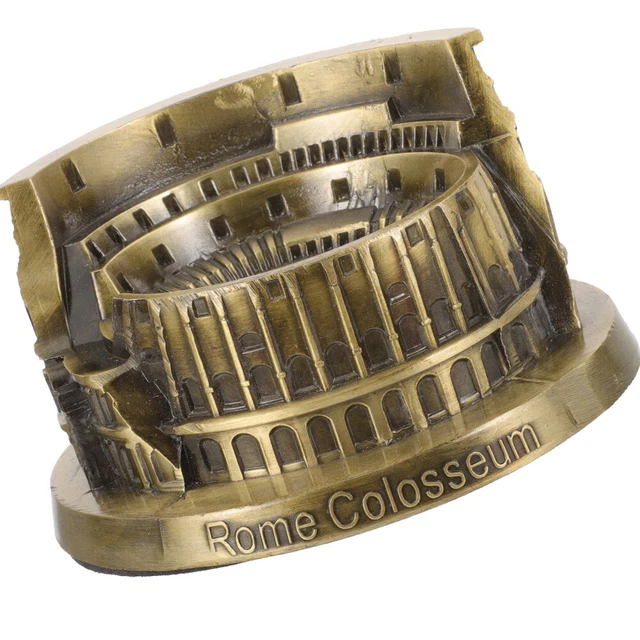 MINI ROME COLOSSEUM Statue Metal Architecture Model for Home Office ...