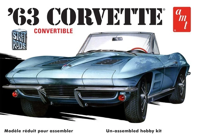 AMT 1:25 1963 Chevy Corvette Cabrio – 3-in-1 Street Rod & Custom Modell ...