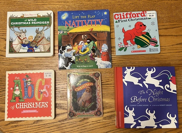 CHILDREN'S CHRISTMAS BOARD Books Lot of 6, Sabuda, Jan Brett, Howarth ...