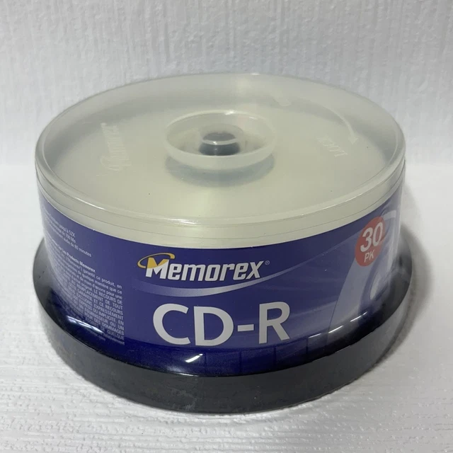 MEMOREX CD-R 52X Multi Speed 700MB 80Min Recordable 30 Pack Discs ...