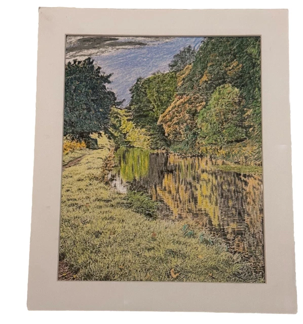 MARK LEARY DARTMOOR Art Colour Pencil Sketch River Plym £25.00 ...