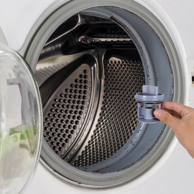 DRAIN PUMP FILTER Cover Plug for Washing Machine Washer Parts Grey ABS ...