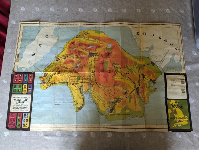 THOMAS THE TANK Engine Island Of Sodor Map Rev W Awdry Rare 1971 £4.00 ...