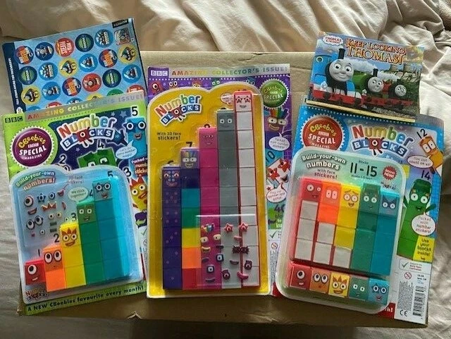 NUMBERBLOCKS 1-5, 6-10, 11-15 with free Thomas book and stickers £37.00 ...