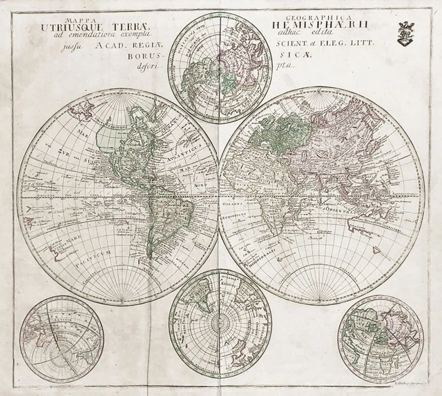 WORLD MAP WORLD Map Map World Map Map January Engraving 1774 £520.12 ...
