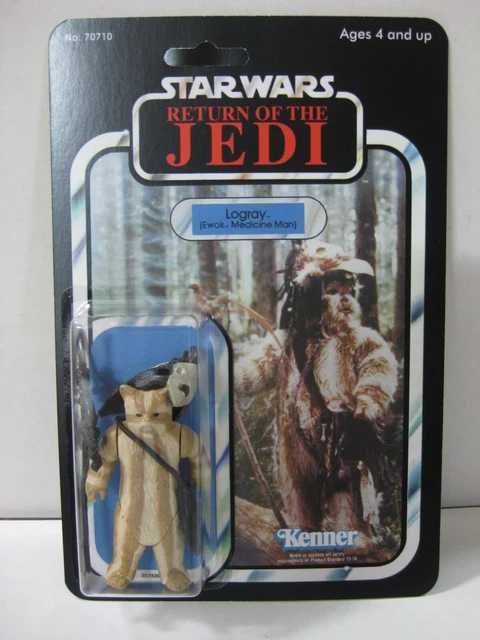 STAR WARS RETURN Of The Jedi-Logray Ewok-Figura Vintage Sobre Tarjeta ...