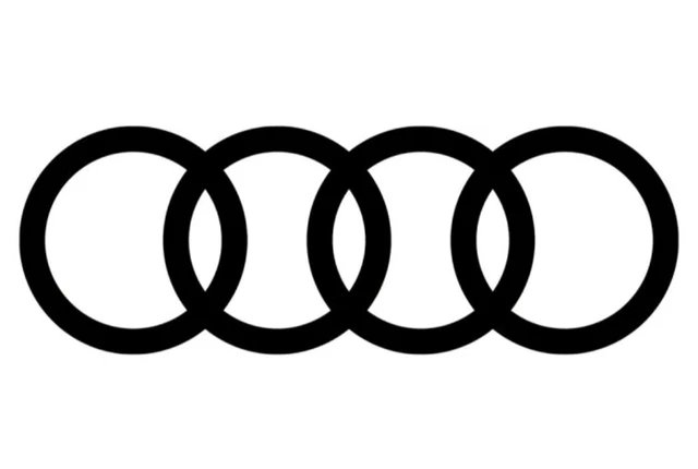 2X AUDI RINGS Logo Vinyl Sticker Decals Quattro car/van/window/laptop ...