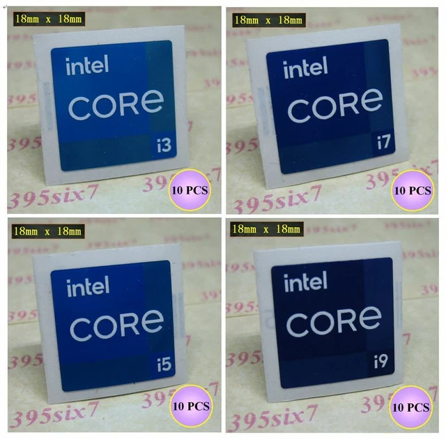 INTEL CORE I3 / i5 / i7 / i9 11th Gen Sticker x 10 PCS (#202203112155 ...