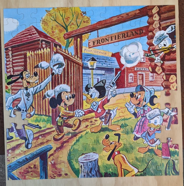 DISNEYLAND FRONTIERLAND DONALDS Dude Ranch Puzzle Jaymar 1969 ...