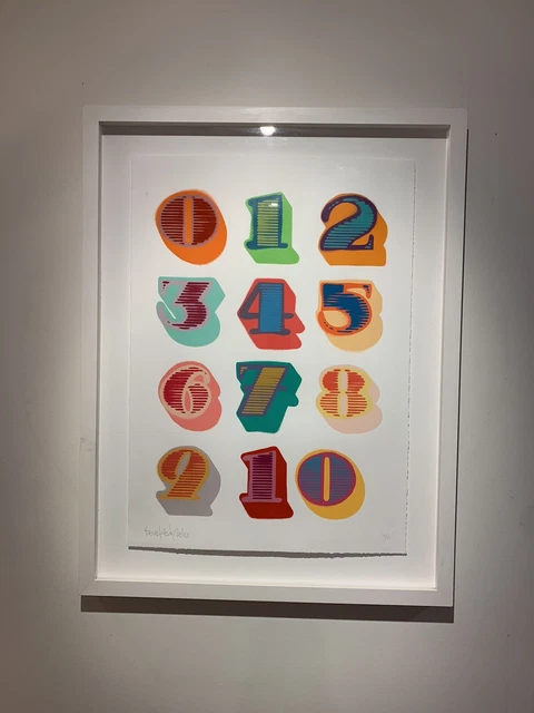 BEN EINE - Shutter Font numbers - White Kaws Banksy Stik Sperling ...