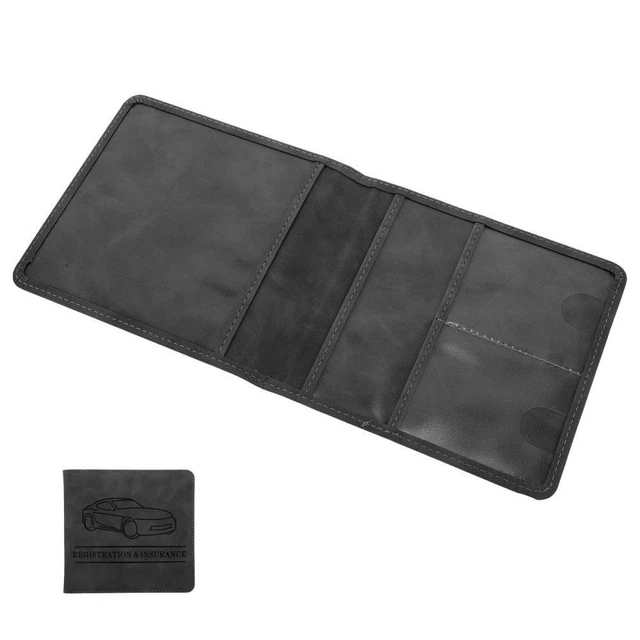 AUTO INSURANCE WALLET Car Registration Card Holder Information Folder £ ...