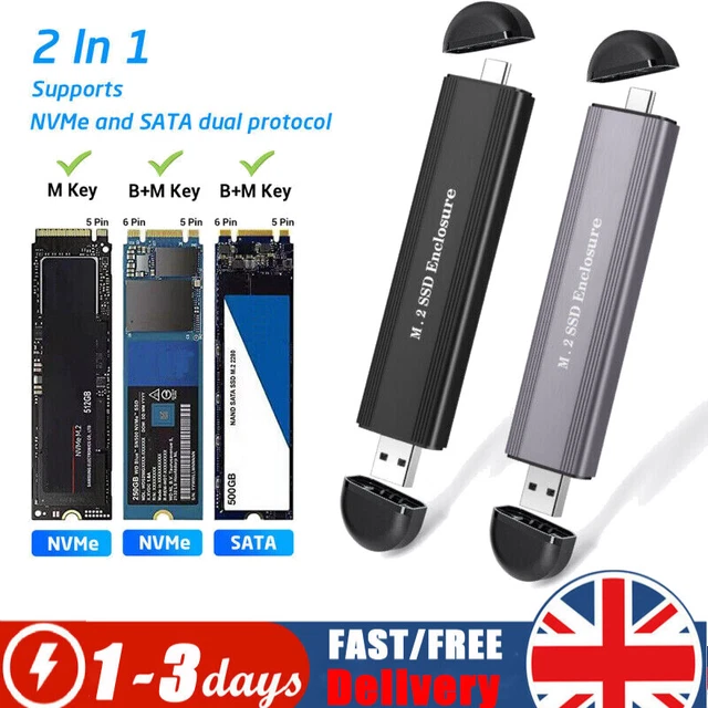 M.2 NVME SATA SSD RTL9210B Chip PCI-E Micro USB Host To USB-C OTG ...