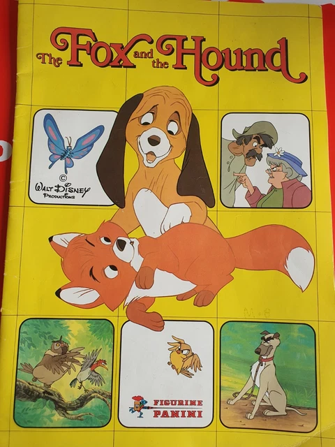 VINTAGE THE FOX and the Hound Panini Sticker Album - RARE 1981 Disney ...