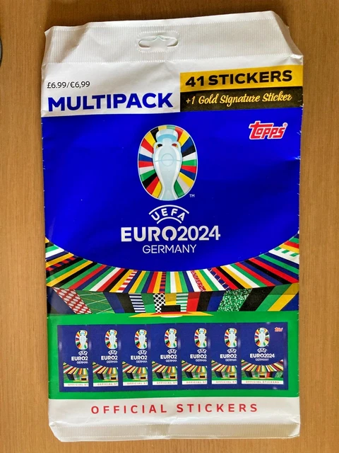 TOPPS UEFA EURO 2024 Germany Official Stickers Collection MultiPack (41 ... TOPPS UEFA EURO 2024 Germany Official Stickers Collection MultiPack (41 ...