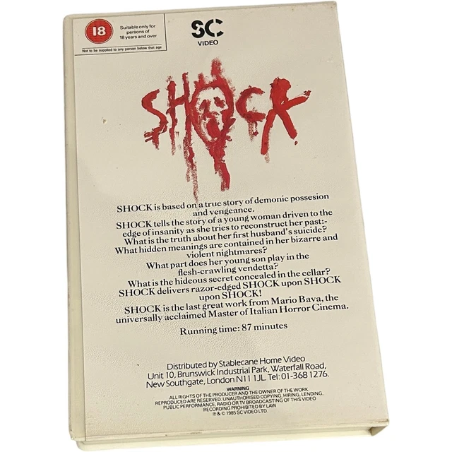 SHOCK VHS VIDEO SC Video Horror Film 1980s Cult Classic Spaghetti ...