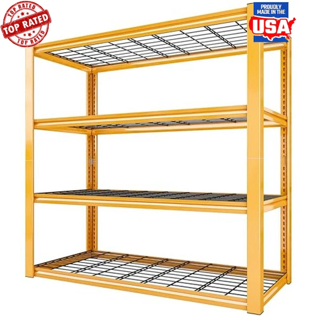 HEAVY DUTY METAL Shelving 2240LBS 4-Tier Garage Storage Adjustable ...