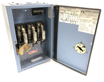 FEDERAL ELECTRIC 63AMP 30kW TPN HRC Fuse Switch Disconnector TWINBREAK ...