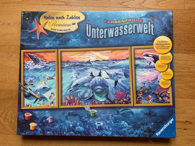 MALEN NACH ZAHLEN Unterwasserwelt Delfine 3 -teilig Ravensburger OVP EUR 9,00 - PicClick DE