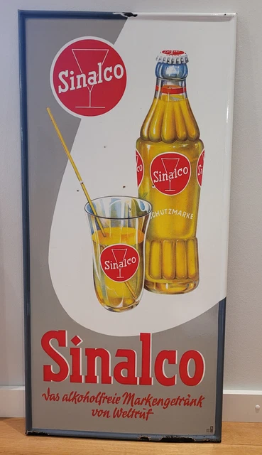 ORIGINAL SINALCO EMAIL-WERBESCHILD von Boos + Hahn, Ortenberg, Baden ...