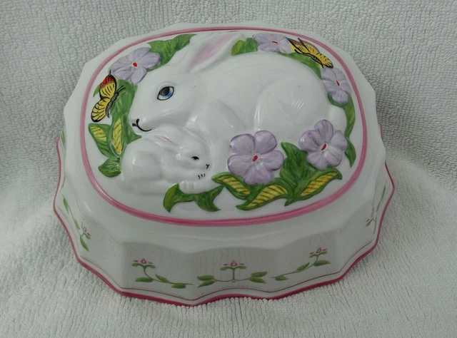 THE FRANKLIN MINT Le Cordon Bleu Bunny Rabbit Ceramic Terrine Jelly ...