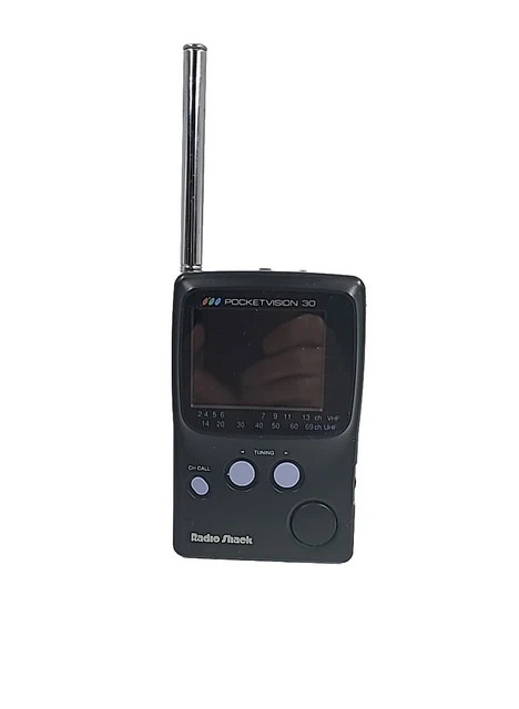 RADIO SHACK POCKET Vision 30 VHF UHF Pocket TV Tandy Cat # 16-167 $13. ...