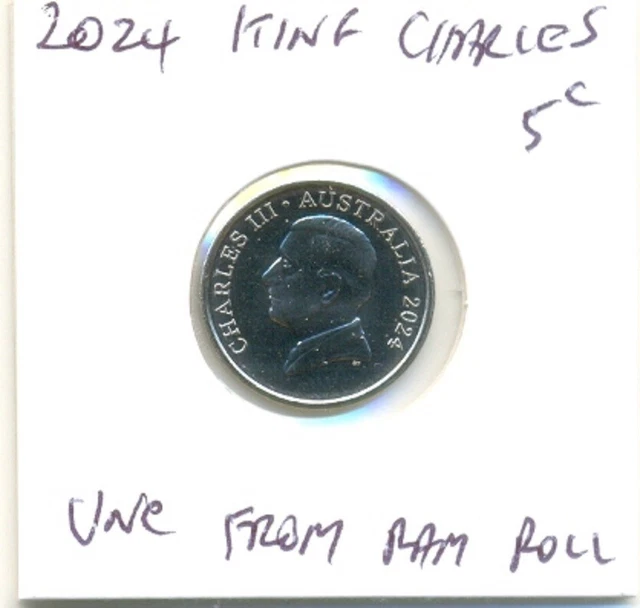 2024 UNCIRCULATED 5 Cent Coin: " King Charles III Effigy " From a RAM Roll EUR 1,24 - PicClick FR