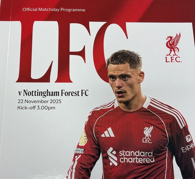 2025/26 LIVERPOOL V Nottingham Forest Premier League Programme £9.25 ...