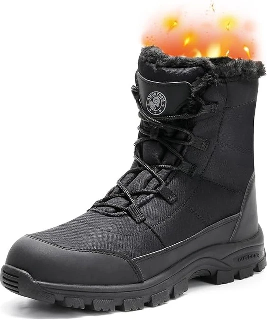 ANGRYRAM MEN'S SAFETY Work Boots Steel Toe Cap Warm Lined - Size 10.5 £ ...