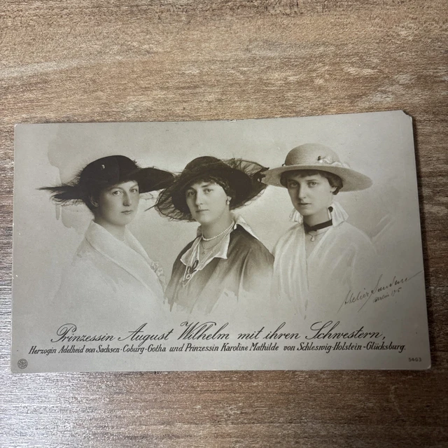 PRINZESSIN AUGUST WILHELM mit Schwestern Adel Prinz August Postkarte ...