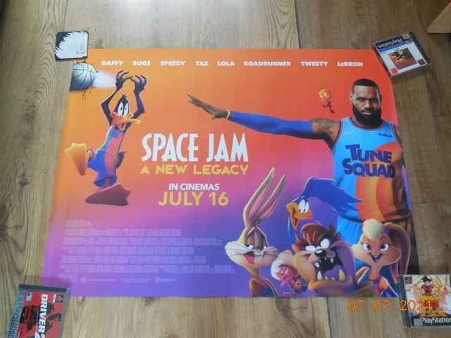 SPACE JAM 2021 ~ Original UK Quad Cinema Poster~ LANDSCAPE double side ...