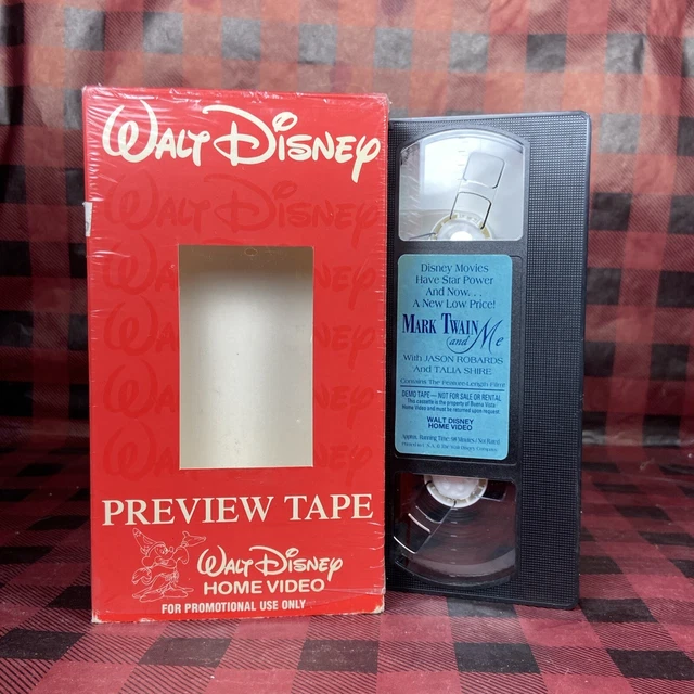 MARK TWAIN AND Me (VHS, 1997) Rare Disney Preview Tape Screener Red Box ...