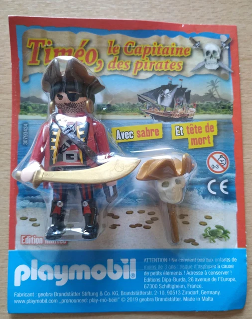 FIGURINE PLAYMOBIL PLAYMO Pink Magazine Timeo Le Capitaine Des Pirates ...