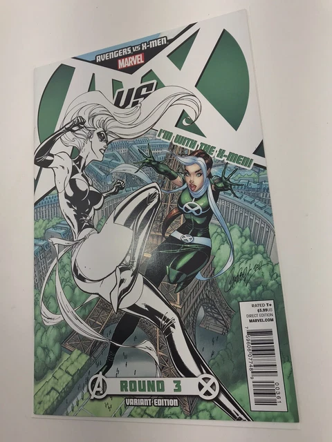 AVENGERS VS X-MEN #3F J Scott Campbell Team X Variant Marvel 2012 AvX ...