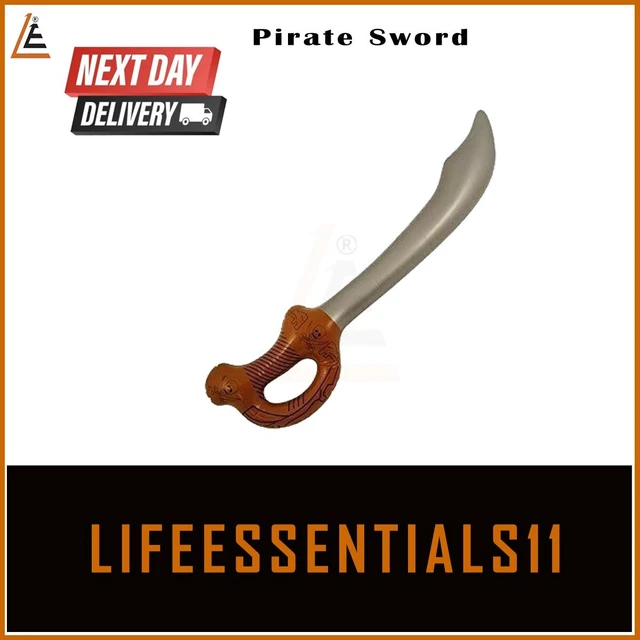 INFLATABLE PIRATE SWORD Cutlass with Brown Handle (60cm) £5.99 ...