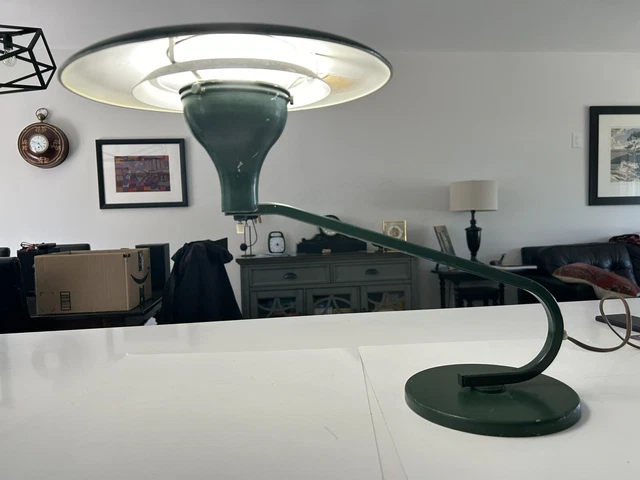 VINTAGE ANTIQUE INDUSTRIAL Task, Desk, Table Lamp Light 1930’s Working ...