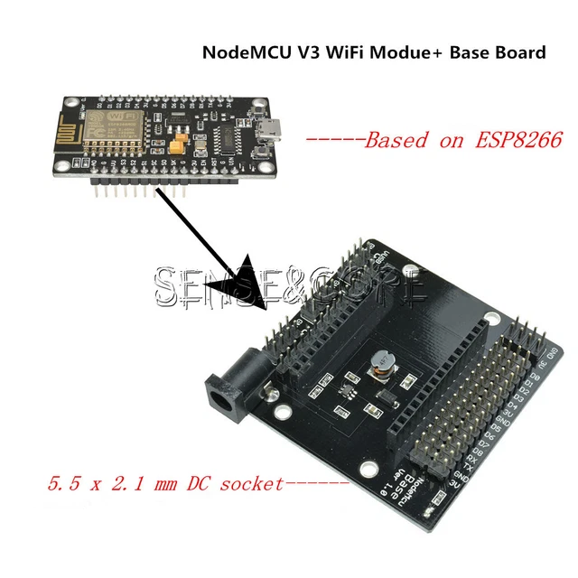 SCHEDA DI SVILUPPO NodeMcu V3 Lua CH340G ESP8266 scheda di espansione ... SCHEDA DI SVILUPPO NodeMcu V3 Lua CH340G ESP8266 scheda di espansione ...