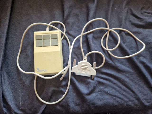 GENIUS MOUSE VINTAGE PC Mouse 3 Button GM-6 25 Pin Connector £14.99 ...