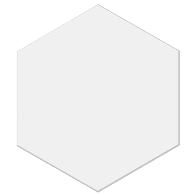 HEXAGONAL WHITE PORCELAIN Wall Floor Austa Splashback Bathroom Tile Cut ...