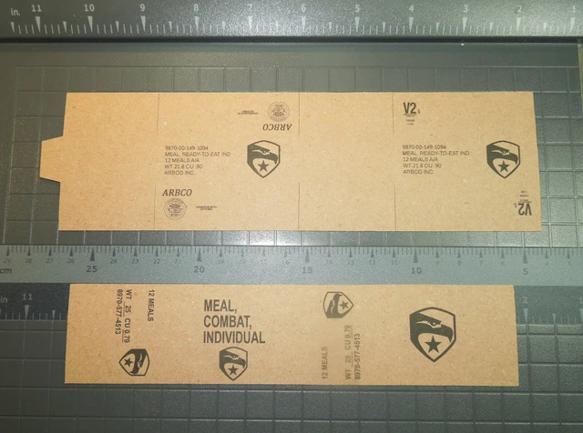 3 EASY FOLD 1/6 Scale GI Joe Ration Boxes and Sleeves for GI Joe Action ...