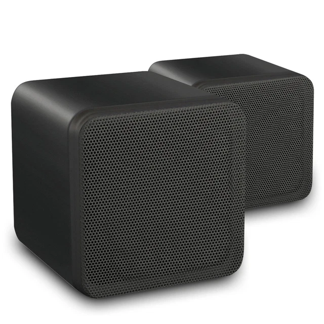 E-AUDIO B406A BLACK 4-Inch Mini Box Hi-Fi Speakers for Home Cinema ...