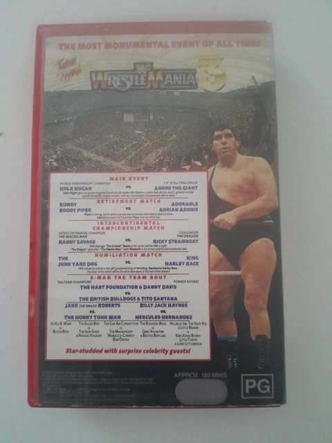 WWE WWF WRESTLEMANIA 3 Wrestling Vhs Video £13.09 - PicClick UK