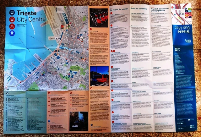 MX16 - 2023-TRIESTE BUS MAP - Mappa dei trasporti pubblici di Trieste ...