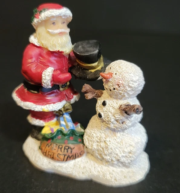 ST. NICHOLAS SQUARE Christmas Village Santa Clause and Snowman £7.13 ...