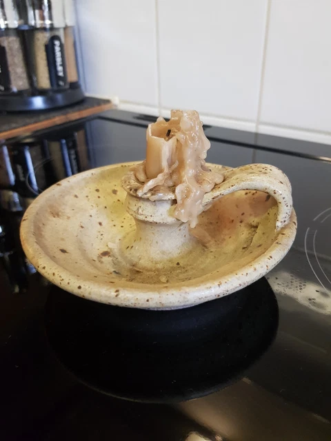 PORTACANDELE GRAHAM PIGGOTT Bladon ceramica grossa Wee Willie Winkie ...