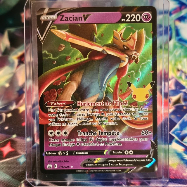 CARTE POKÉMON : Zacian V 016/025 - E&B Célébrations - Ultra Rare - NEUF - FR EUR 4,00 - PicClick FR
