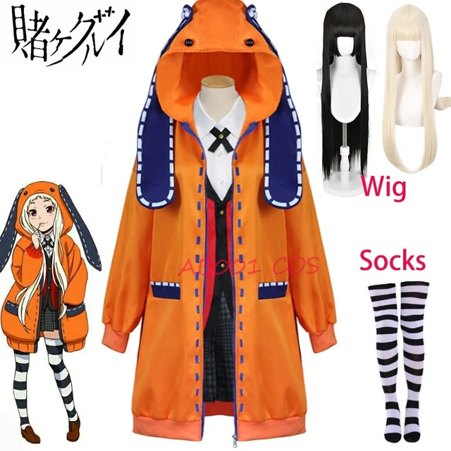 ANIME KAKEGURUI COSPLAY Yomotsuki Runa Cosplay Costume Coat Jk School ...