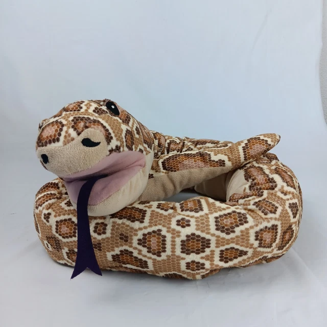 IKEA DJUNGELSKOG BURMESE Python Snake Plush Stuffed Animal Hand Puppet ...