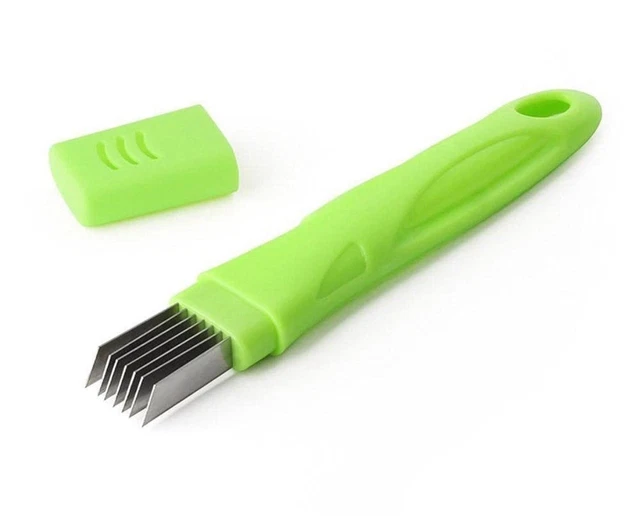 2PCS KITCHEN STAINLESS Scallion Spring Onion Vegetable Shredder Slicer ...