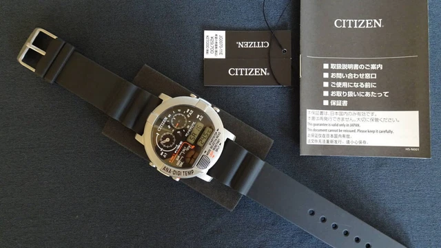CITIZEN ANA DIGI Temp Jg0070-11E / Analogique Digital ...